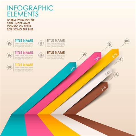 Premium Vector Realistic Abstract D Paper Infographic Elements