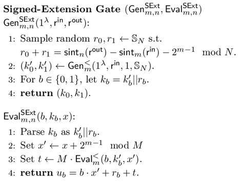 FSS Gate For Signed Extension G SExt B Refers To Party Id Download Scientific Diagram