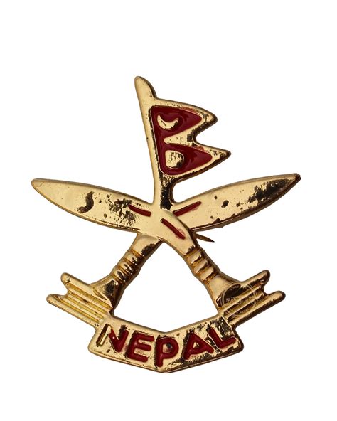 Nepal Flag Inspired Cross Khukuri Pin Wear Your Pride Creativehand