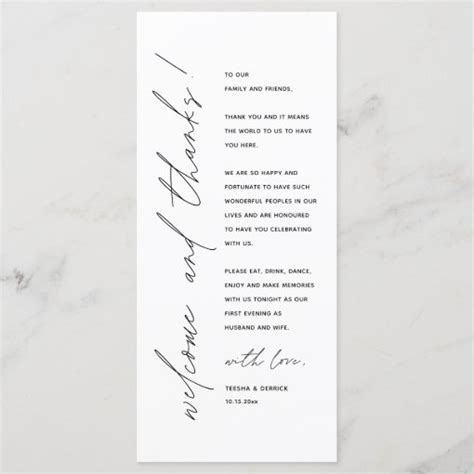 Minimalist Wedding Place Setting Thank You Card Zazzle