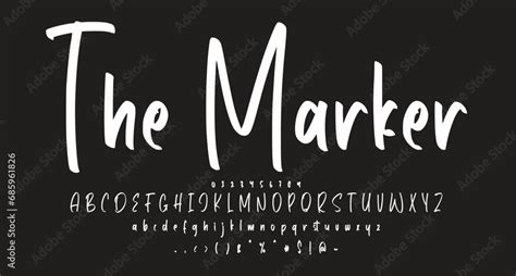 Marker Handwritten Font Best Alphabet Alphabet Brush Script Logotype