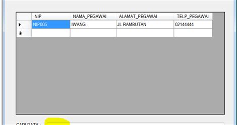 VB NET Membuat Form Pencarian Data Pada DataGridView Belajar