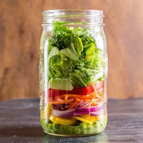 Rainbow Mason Jar Salad So Easy Healthy And Colorful