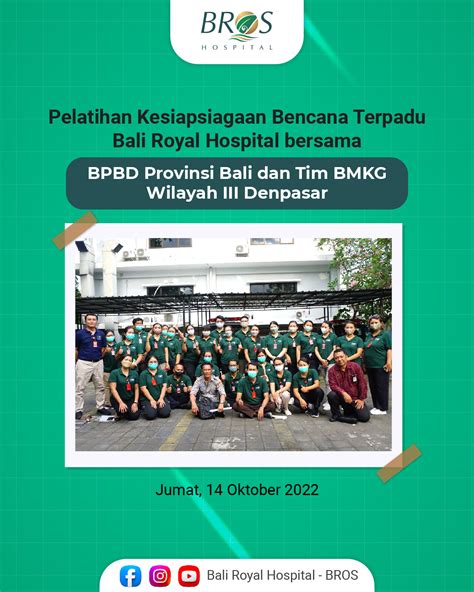 Latihan Kesiapsiagaan Bencana Terpadu Bali Royal Hospital