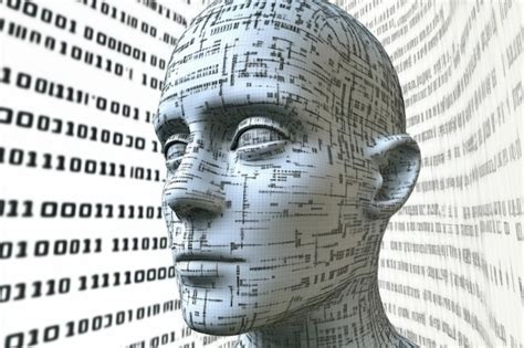 Digital Human Face Concept With Binary Code Background Premium Ai Generated Image
