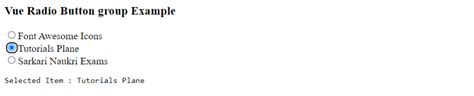 Vuejs Radio Button Group Example Learn How To Implement A Radio Button Group In Vue
