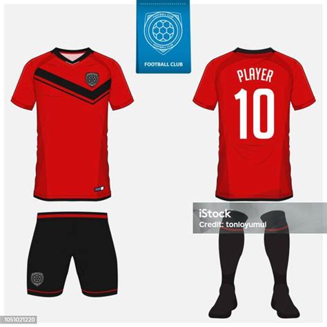 เสื้อฟุตบอลหรือชุดฟุตบอลกางเกงขาสั้นการออกแบบเทมเพลตถุงเท้าสําหรับสโมสร