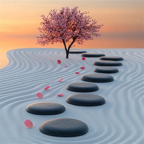Free Serene Sakura Path Photo Tranquility Zen Sakura Download At Stockcake