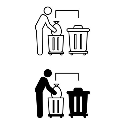 Iconos De Clasificación De Residuos Vector Premium