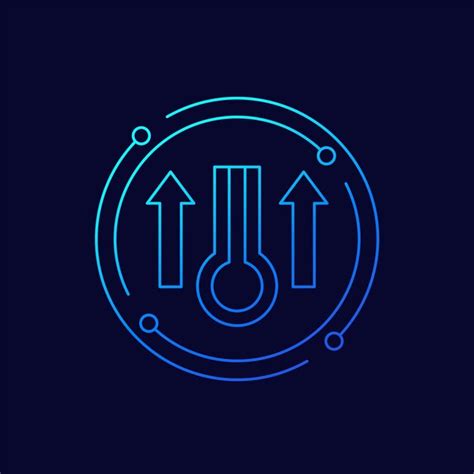 Premium Vector Rising Temperature Icon Linear Design