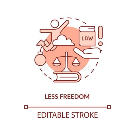 Less Freedom Terracotta Concept Icon Stock Vector Illustration Of Government Concept 250953825