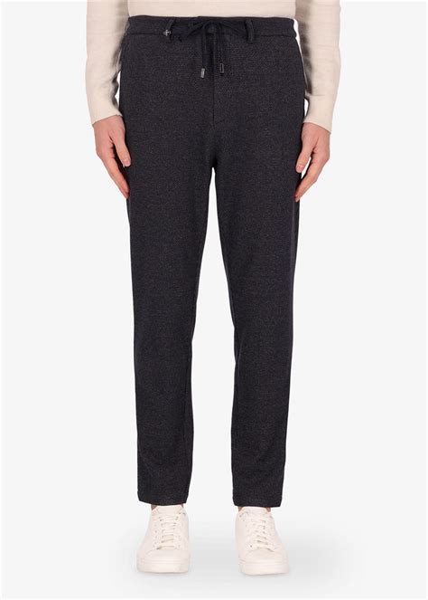 Distretto 12 York Clou Trousers In Stretch Jersey Fabric With Boucl