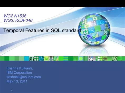 PPT WG2 N1536 WG3 KOA 046 Temporal Features In SQL Standard