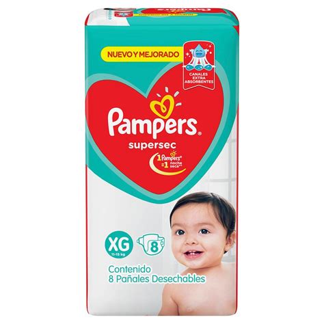 Pañales Pampers Talle Xg Supersec X 8 Uni Carrefour