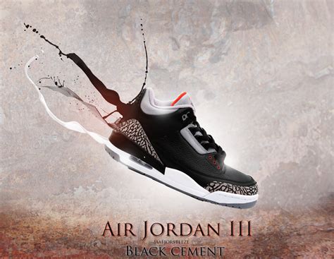 Air Jordan Iii Black Cement By Maejorsteeze On Deviantart