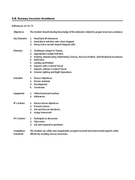 02 B Runway Incursion Avoidance Pdf Air Traffic Control Airport
