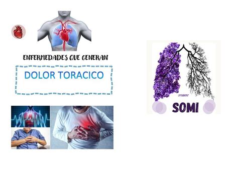 Enfermedades que gerneran Dolor torácico pulmonares gastrointestinales y cardiacacas Somi