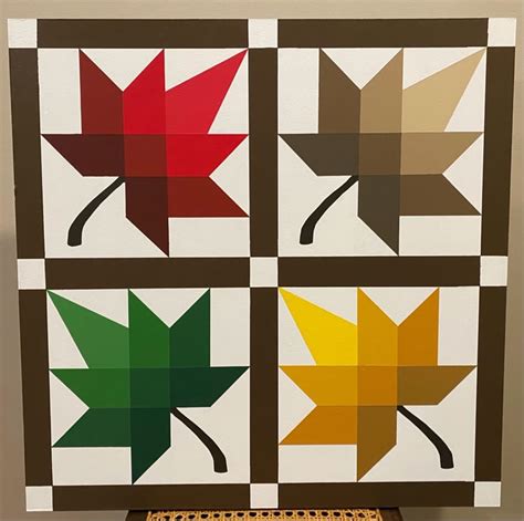 Fall Maple Leaf Barn Quilt On Mdo Board