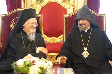 Ευχές του Οικουμενικού Πατριάρχου προς τον Πατριάρχη των εν Τουρκία Αρμενίων Φως Φαναρίου