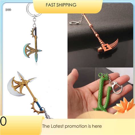 Anime The Seven Deadly Sins Keychain Meliodas Lost Bane Sword Key