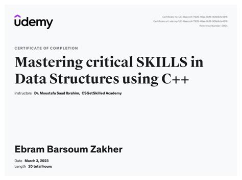 ebram barsoum on linkedin udemy data structures problem solving