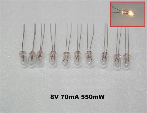 Yahooオークション 新品 電球 8v 70ma 550mw 直径 3mm 10個セット