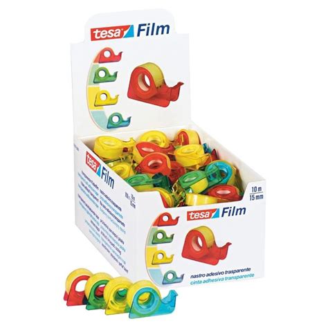 Nastro Adesivo Tesa Film Misura 10m X 15mm Con Chiocciola Espositore