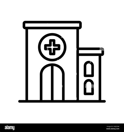 Hospital Icon Vector Logo Set Collection For Web App Ui Stock Vector