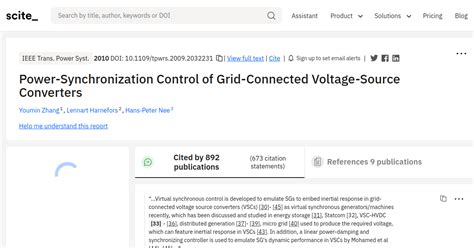 Power Synchronization Control Of Grid Connected Voltage Source Converters