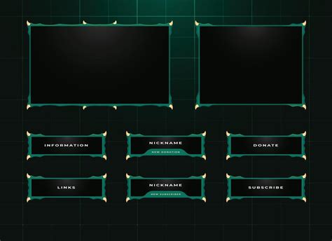 Twitch Streamer Panel Overlay Design Set 2426797 Vector Art At Vecteezy