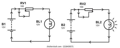 Vector Schematic Diagram Of Electrical Circuit Stock Vector Royalty
