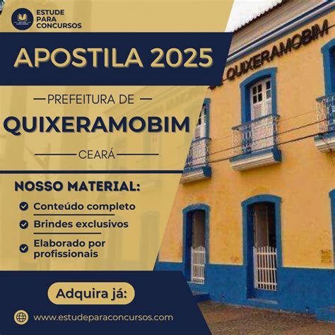 Apostila Prefeitura De Quixeramobim Ce 2025 Tecnólogo Em Alimentos
