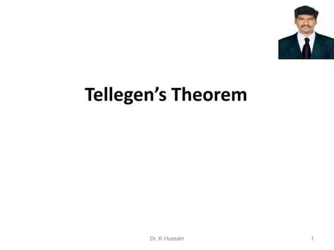Tellegens Theorem Pdf
