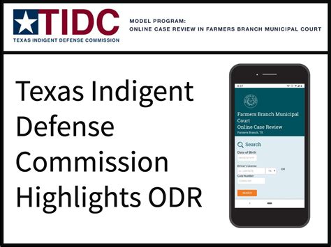 Texas Indigent Defense Commission Highlights Odr Get Matterhorn