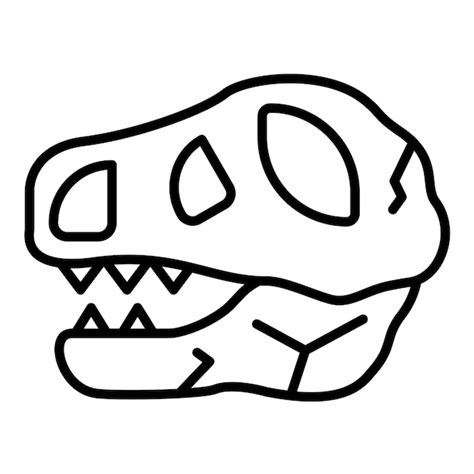 Premium Vector Skull Line Illustration