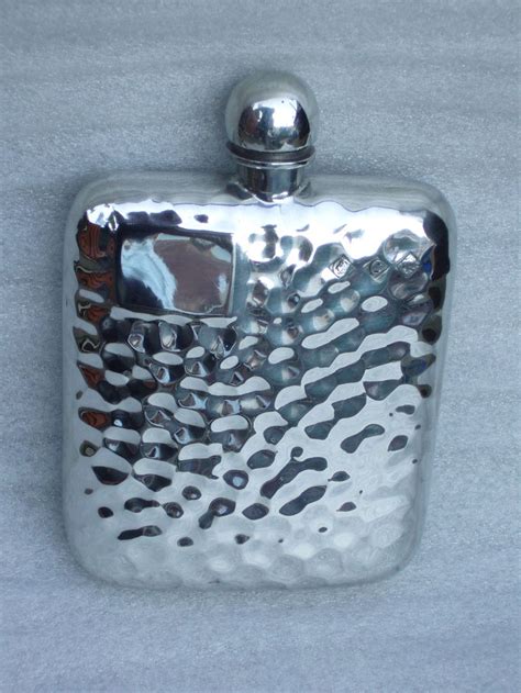 Pewter Hip Flasks Pewter Flasks With Captive Tops