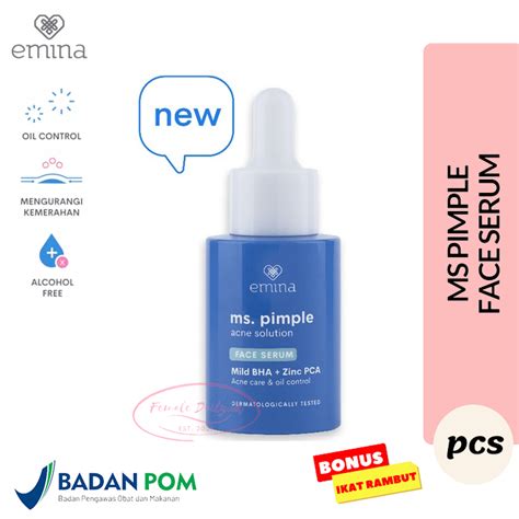 Jual Emina Mspimple Acne Solution Face Serum 30ml Shopee Indonesia