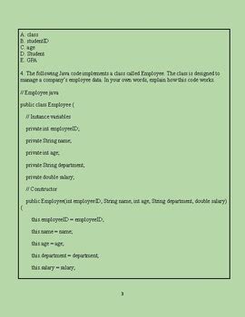 Adrian S AP CSA Classes In Java Exercises High School U L