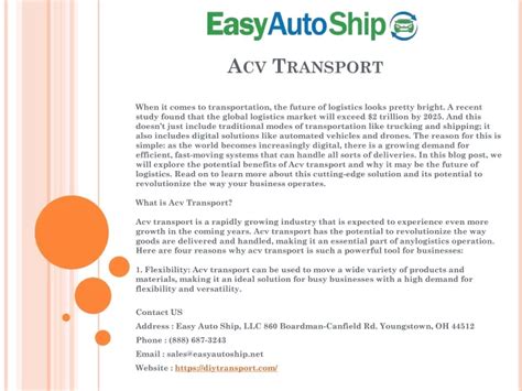Ppt Acv Transport Powerpoint Presentation Free Download Id11885894