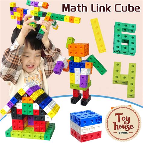 TH kids toy 100pcs 2cm Math Linking Cubes Blocks Snap Cubes Link Cubes ...