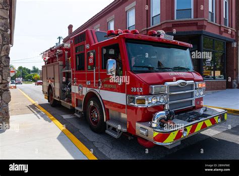 Fire Trucks Responding To Calls