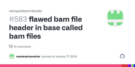 flawed bam file header in base called bam files · issue 583