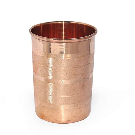 Beautiful Pure Copper Cup Natural Ayurveda Water Glass 250 Ml Etsy