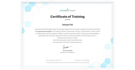 Ishaan Pal On Linkedin Successfully Completed The Programming With