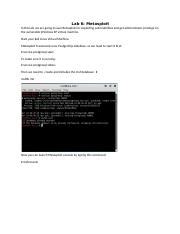 Exploit Windows XP Vulnerabilities with Metasploit Lab Guide | Course Hero