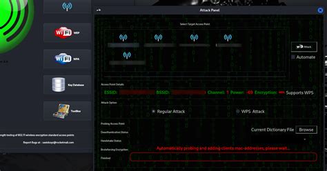 Fern Wifi Crackerで電波をクラック kali linux覚え書き