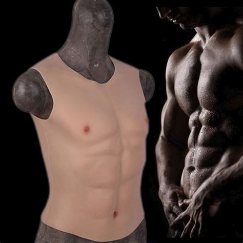 Fake Silicone Muscle Suit Male Simulation Artificial Realistic Belly