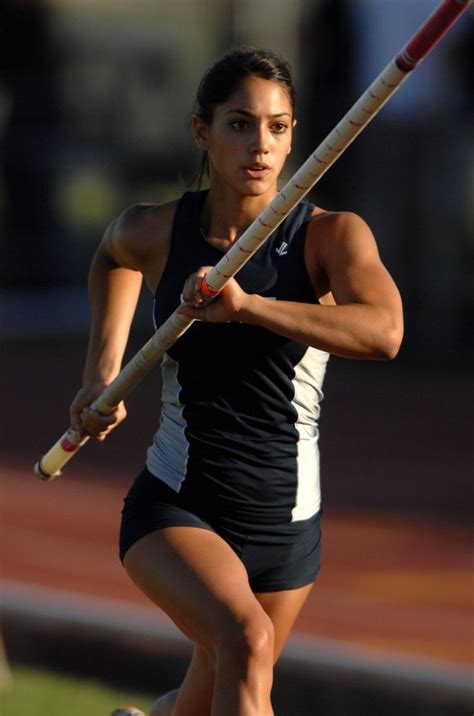 Allison Stokke Of Newport Harbor High Warms Up Before The Girls Pole