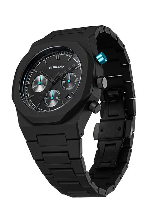 D1 Milano Polychrono 40 5mm Watch In Charcoal Black Revolve