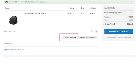 Magento 21 How To Add A Button Adjacent To Update Cart Button In